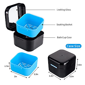 TAOHIHI Retainer Case,Mouth Guard case, Cleaning Crystals,Mouth Guard case, Aligner - White