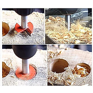 Hegebeck Forstner Drill Bits 2.4" Woodworking Hole Saw Cutter Drilling Boring Bit Cutter for Wood Plastic Plywood Splint 1Pcs (Orange)