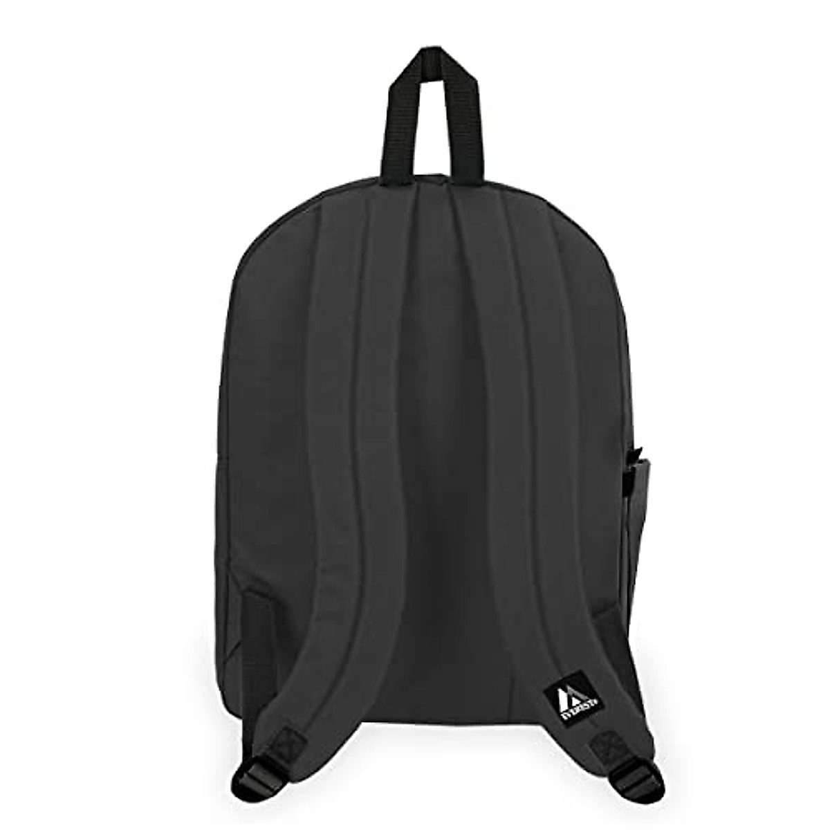 Everest Classic Laptop Backpack W/Side Pocket, Black, One Size