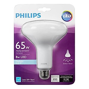 PHILIPS 65W Equivalent Daylight 5000K BR40 Dimmable LED Flood Light Bulb