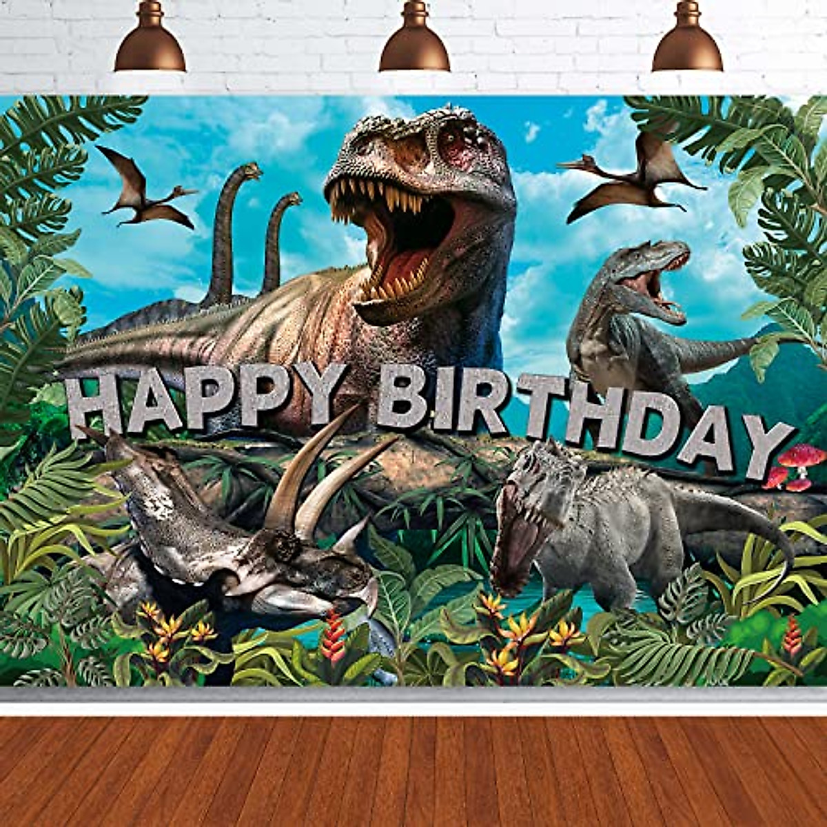 Dinosaur Backdrop,7x5FT Dinosaurs Background Dinosaur Birthday Backdrop Party Decor Dinosaur World Banner Dinosaur Theme Birthday Party Backdrop Supplies for Kids