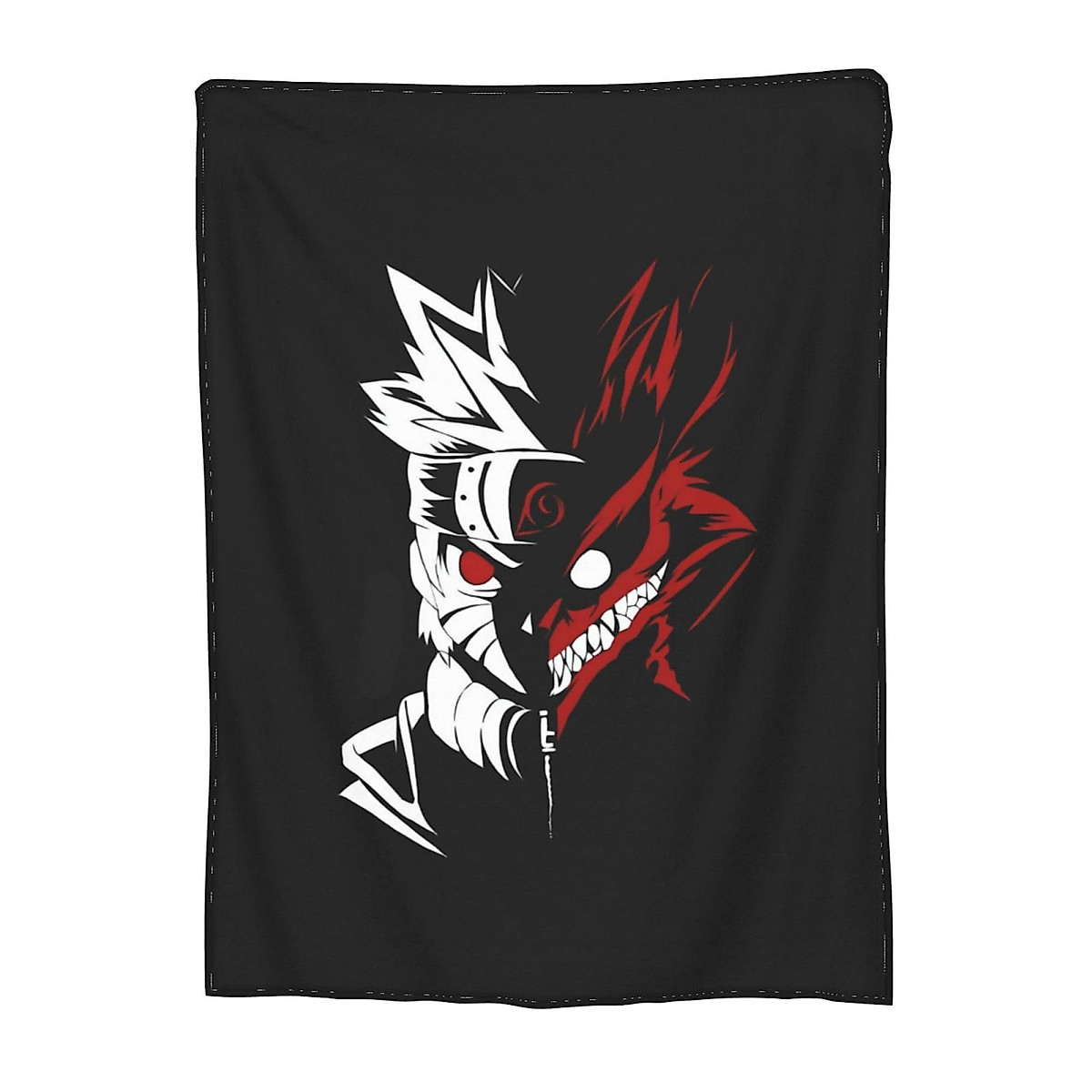 Cool Blanket for Men & Boys,Black Japanese Anime Blanket, Ultra-Soft Cozy Flannel Fleece Throw Blankets,Smooth Warm Fuzzy Plush Character Blankets for Sofa Bed Car,60 * 50in