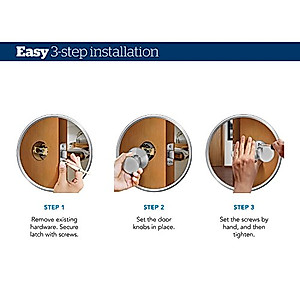 Schlage F51A BWE 619 COL Bowery Knob with Collins Trim Keyed Entry Lock, Satin Nickel