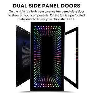 Empowered PC Continuum Mini RGB Gamer Desktop - AMD 8-Core Ryzen 7 7800X3D (~ i9-14900K), 32GB DDR5 RAM, 1TB Gen4 NVMe, RTX 4070, WiFi 6, Windows 11 Home - Tiny Liquid Cooled Gaming Computer