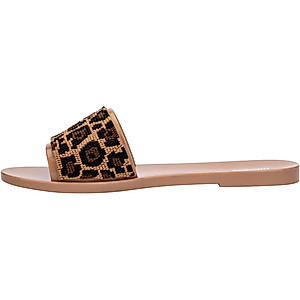 Melissa - Womens Savage Ad Slide, Size: 9 M US, Color: Beige/Black
