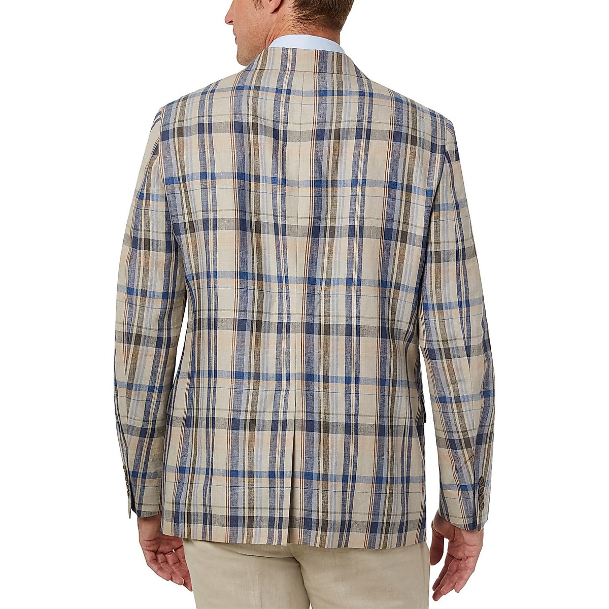 Lauren Ralph Lauren Mens Lassiter Linen Classic Fit Two-Button Blazer Tan 44S