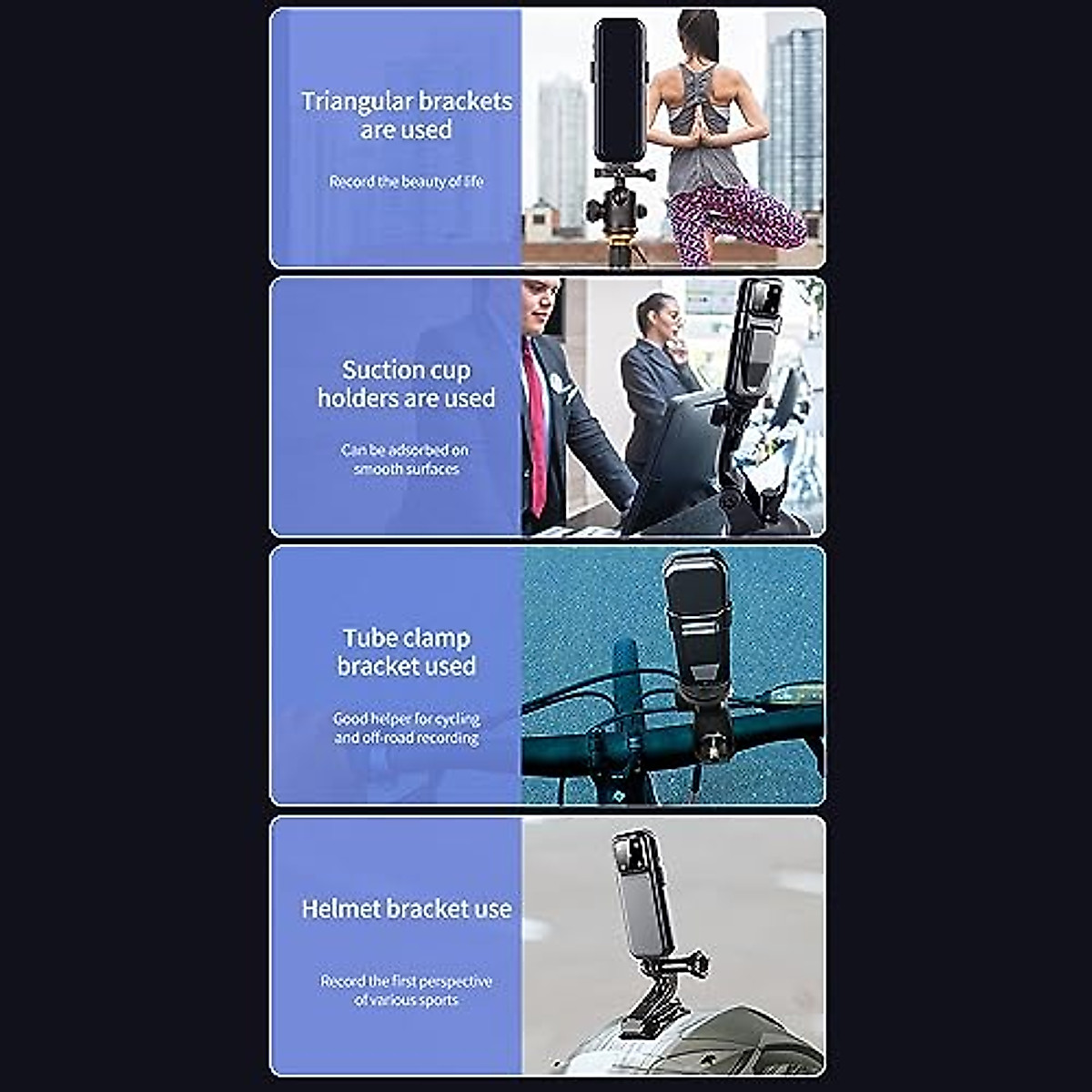 Wearable Camera, Infrared Night WiFi Sports Camera with Suction Cup for Video Recording