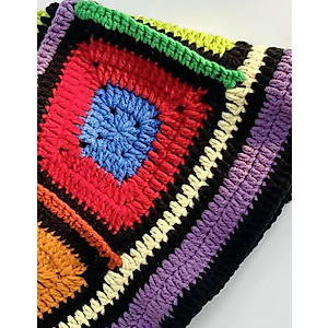 Floral Crochet Hat for Women Handmade Bucket Hats Foldable Multicolor Bucket Cap Casual Fisherman Caps Crochet Sun Hat 2023