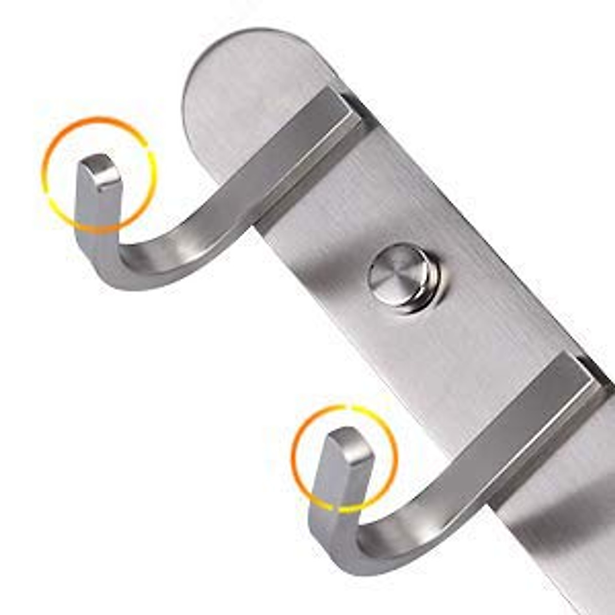 NHENY Hat and Coat Wall Mount Rack 6 Hooks for Robes, Bags, Keys, and Towels Bathroom Towel Hanger Organizer, 304 Stainless Steel Brushed Nickel