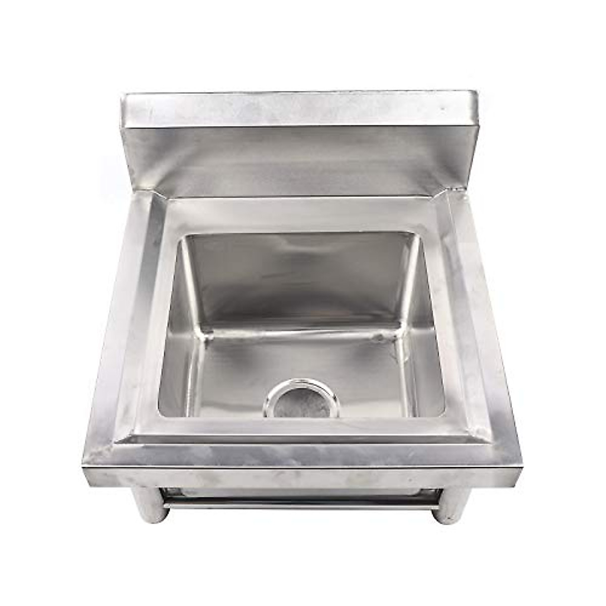 MANULOOT Stainless Steel Utility Sink, Single Bowl Kitchen Sink Commercial Sink, Free-standing Restaurant Sink, 19.69x19.69x31.5inch Outdoor Sink with Accessories, Industrial Sink with legs | US Stock