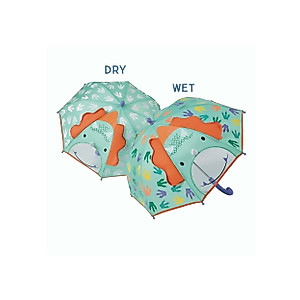 Floss & Rock 43P6409 Dinosaur Color Changing 3D Kids Umbrella, 22.05-inch Height