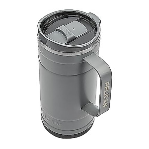 Pelican Hydration Pelican Ridge™ 18 oz Vacuum Insulated Tumbler - Recycled Stainless Steel Double Wall Travel with Dual Lid, Powder Coated Insulated Coffee Mug For Hot Cold Drinks, Graphite