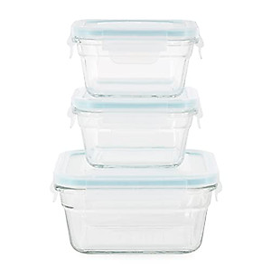 GLASSLOCK Microwave and Dishwasher Safe Tempered Glass Food Storage Containers with Locking Lids for Storing Leftovers and Meal Prep, 16 Piece Set