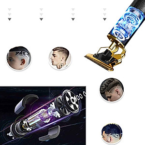 Mens Clipper Cordless Hair Clippers, Razor Electric Professional Beard Trimmer Grooming Shaving Machine Self Hair Cutting Haircut Trimmers Cutter，Black