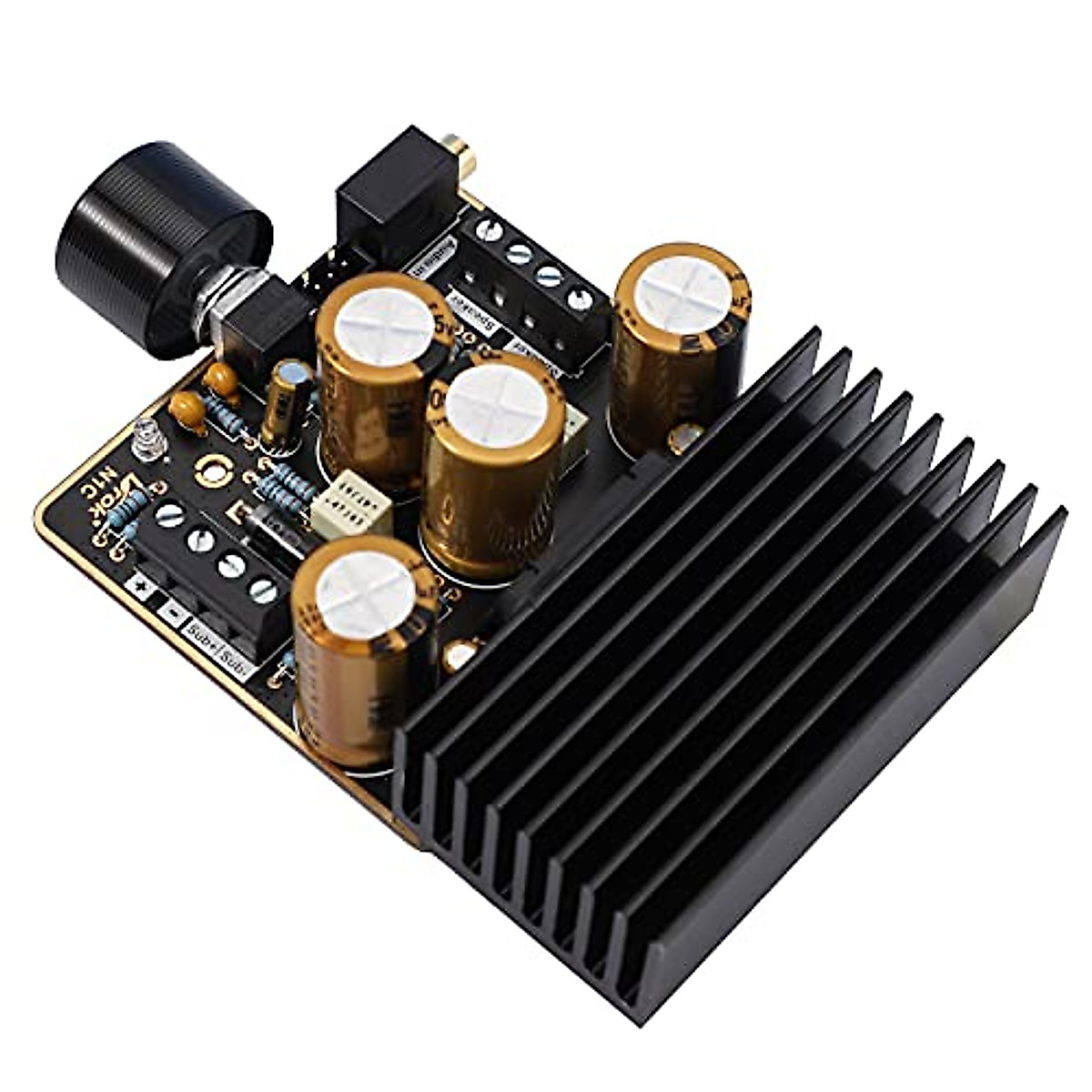 Class AB Amplifier, DROK 2.1 Channel 80W+80W Stereo and120W Pure Bass 9-18V 4Ω Audio Amplifier Board