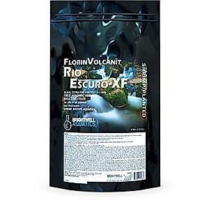Brighwell Aquatics FlorinVolcanit Rio Escuro-XF - Extra Fine Black Volcanic Ash Substrate for Freshwater Shrimp, 2lbs
