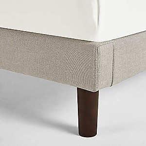 ZINUS Annette Upholstered Platform Bed Frame, Mattress Foundation, Wood Slat Support, No Box Spring Needed, Easy Assembly, Queen