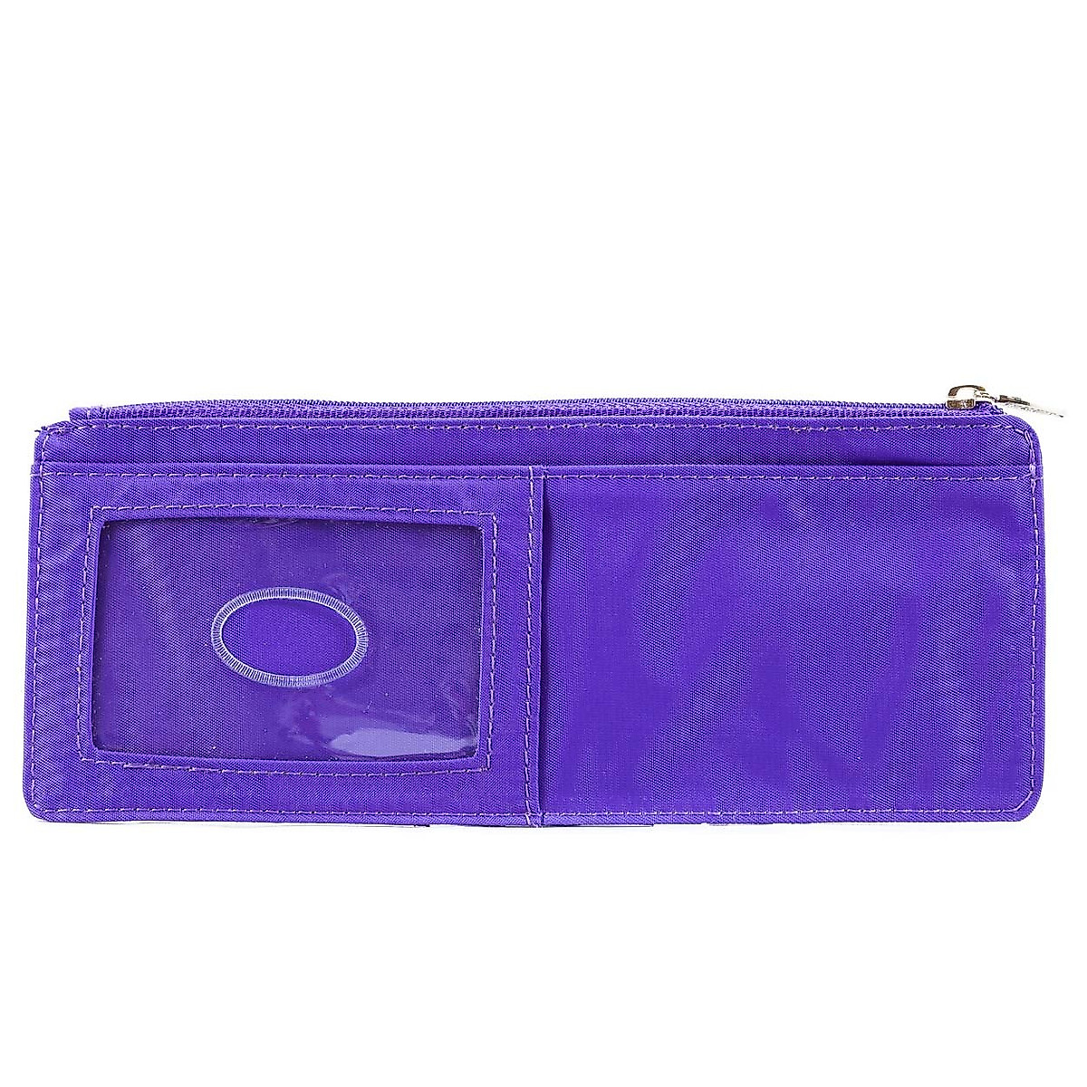 Big Skinny Women's Leather Jaguar Credit Card Slim Wallet, Holds Up to 25 Cards,Lightweight,Slim, Purple