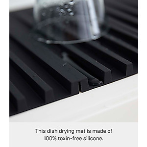 Yamazaki Home Tower Foldable Drainer Tray – Kitchen Dish Drying Mat