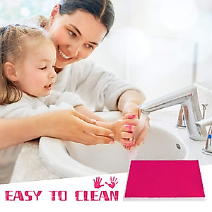 Ink Pad, 5x4'' Washable Non-Toxic Ink Stamp Pad for Baby Footprint Handprint, Pink