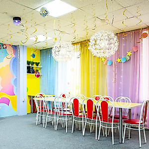 ORG 36 Pieces Party Ceiling Foil Swirl Decorations Hanging Plastic Streamer, Whirls Decorations for Wedding,Birthday,Graduation,Valenties Day,New Year,Baby Shower Party Decor (Gold)