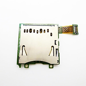 SD Memory Card Reader Slot Socket Tray with PCB Board Flex Cable Connection Replacement Compatible with Nintendo 3DS (2pcs)