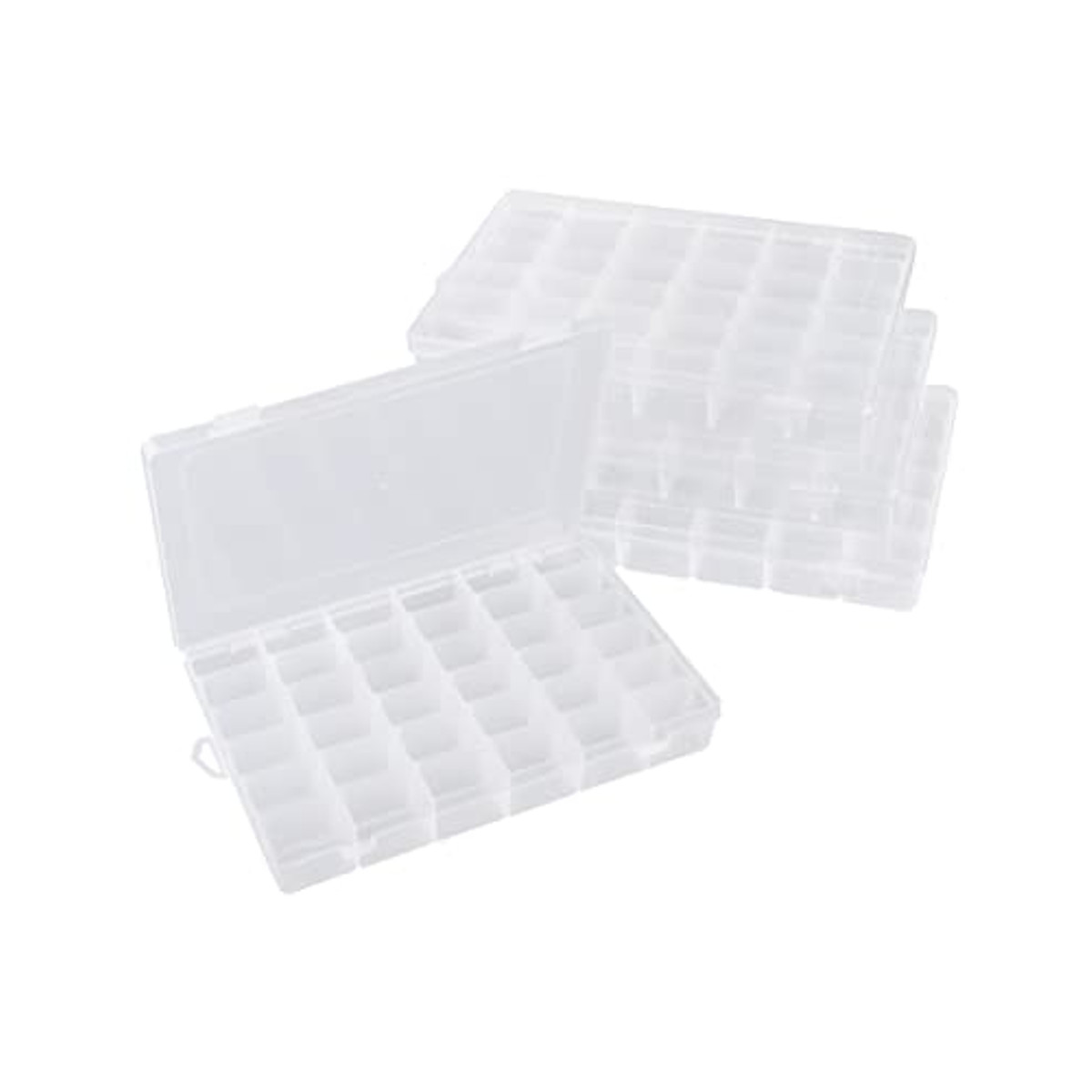 Avlcoaky Tackle Box Organizer 4 Pack 36 Compartment Bead Storage Container Jewelry Art & Craft Boxes with Dividers