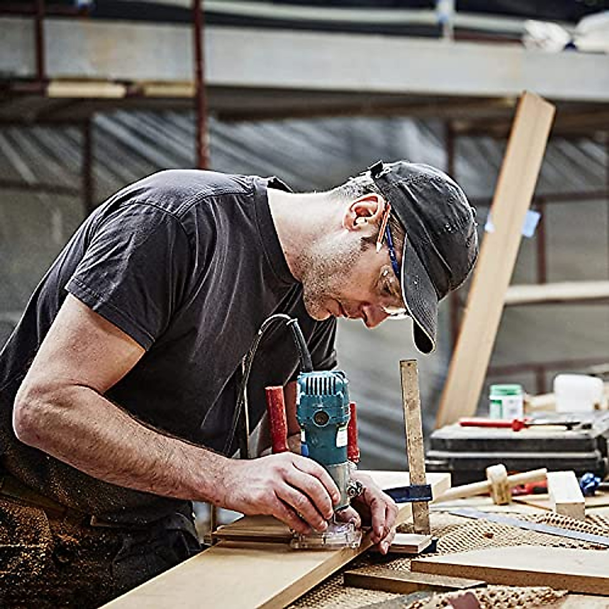 MNA Router Bit Set 12 Pieces 1/4 Inch Shank, European Style Router Bits Kit 12P, Carrying Case