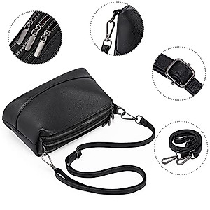 GAEKEAO Crossbody Bags for Women Small Cross Body Bag Genuine Leather Camera Bag Purse with Adjustable Strap
