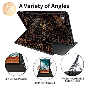FUYOCWE Case for Samsung Galaxy Tab A8 Case 10.5 Inch Tablet 2022 Model SM-X200/X205/X207,360 Degree Rotating Swivel Anti Slide Stand Flip Smart Cover Case-Skeleton Magic Ouija Board yyyy
