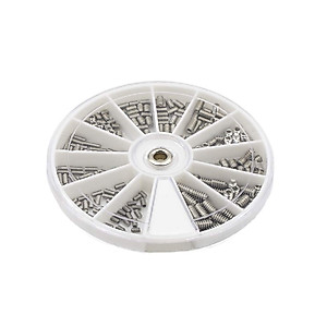 HVAZI #2-56#4-40#6-32 UNC Stainless Steel Internal Hex Drive Cup Point Set Screws Assortment Kit