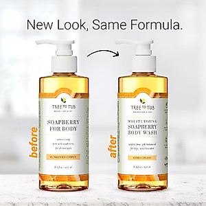 Tree to Tub Citrus Body Wash for Dry Skin & Sensitive Skin - pH Balanced Moisturizing Body Wash, Hydrating Sulfate Free Body Soap for Women & Men
