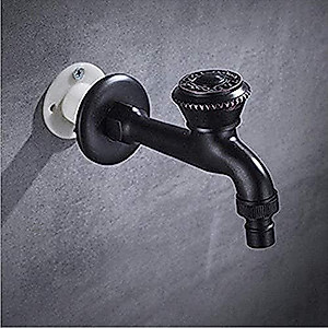 NZDY Faucet Brass Antique Black Oil Brushed Bibcock Outside Washer Toilet Bibcocks Garden Faucet