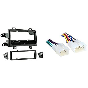 Metra 99-8224 Single DIN Installation Dash Kit for 2009 Toyota Matrix and Pontiac Vibe & Metra 70-1761 Radio Wiring Harness for Toyota 87-Up Power 4 Speaker
