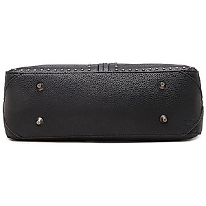 Montana West Genuine Leather Concealed Carry Purses and Handbags for Women Handgun Tote Black MWL-G005BK