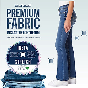 WallFlower Women's Size Legendary Bootcut Mid-Rise Insta Stretch Juniors Jeans (Standard, Keller, 20 Plus