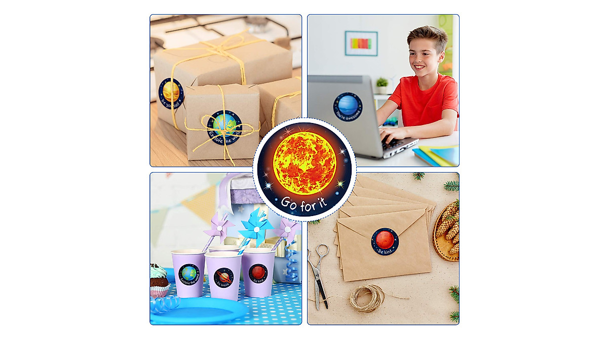 Zonon Solar System Stickers - 500 Realistic Space Decor Items