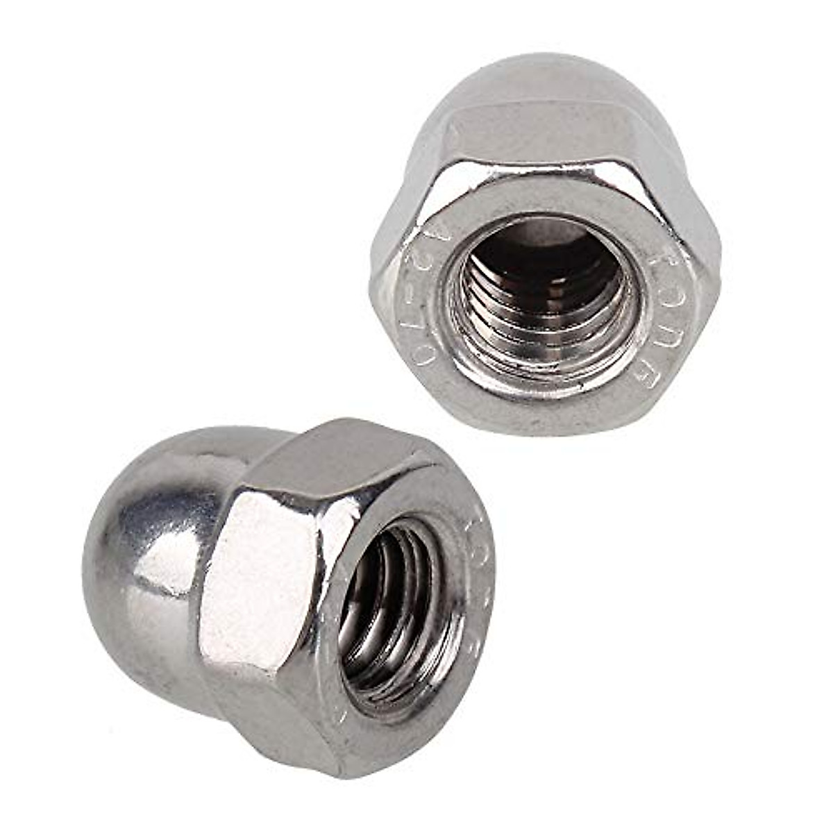 BQLZR 304 Stainless Steel Cap Acorn Hex Nut M6 Right Hand Threads Marine Replacement for 2007 XC90 Plate，Replacement for 2009 S-60 Pack of 10