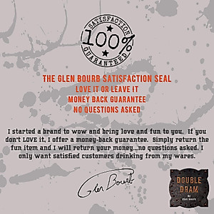 Premium Crystal 11 Oz. Whisky Glasses Set of 2 | Fun "Get a Grip" Design Makes Prime Men's Corporate Gift Idea for Christmas Holiday | For Whiskey, Tequila, Vodka, Rum | Dishwasher Safe - Double Dram