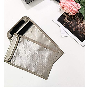 Security Pouch Faraday Bag Anti-Radiation Cell Phone Sleeve Signal Block Pouch Shield EMF 5G Protection RF GPS RFID Privacy Case Covers Smartphone Electronic Devices Anti-Tracking Wallet (B)