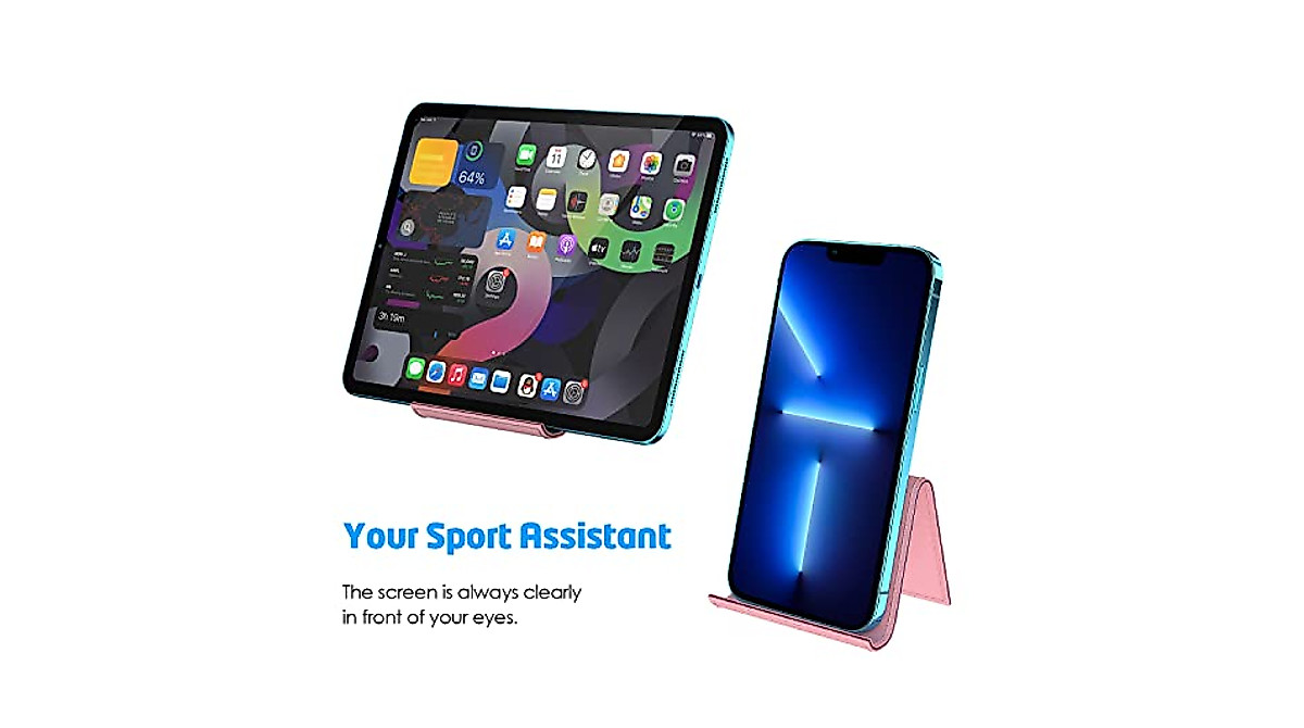 WixGear Premium PU Leather Phone & Tablet Stand - Pink, Adjustable