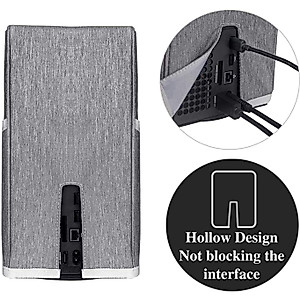 Dust Cover for Xbox Series X, Console Customized Anti Scratch Waterproof Cover Nylon Sleeve Premium Ultra Fine Soft Velvet Lining Case Cover Dust Guard with Back Cable Port Grey