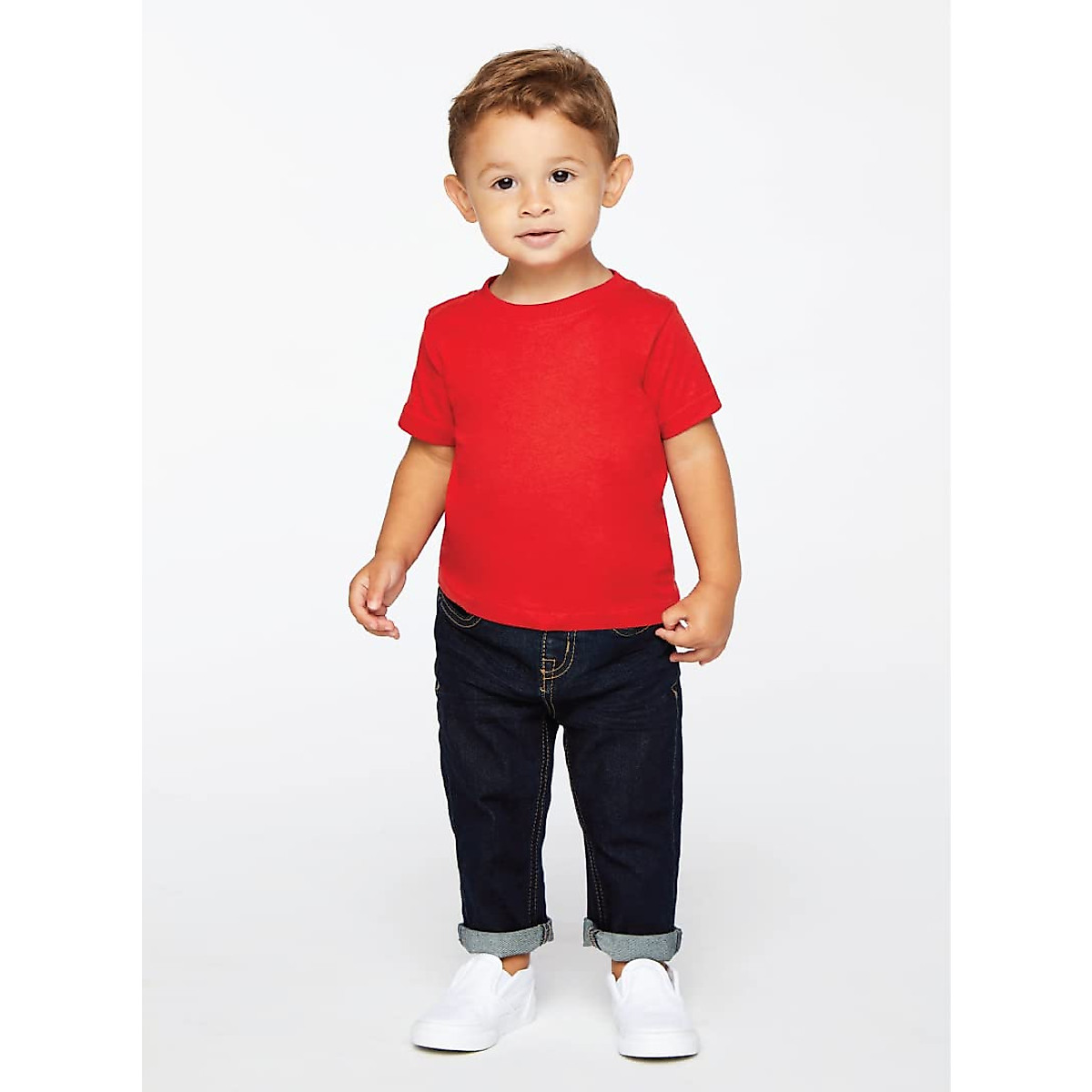 RABBIT SKINS Infant 100% Cotton Jersey Short Sleeve Tee, Orange, 18 Months