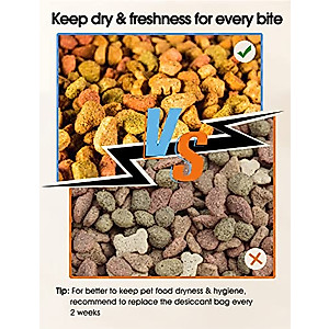 WOPET Upgrade Pet Food Desiccant Bag, 4 Packs Desiccant Packets Keep Cat Food & Dog Food Dry and Fresh, Suit Automatic Cat Feeder Model FT30