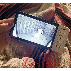 VTech - Smart Wi-Fi Video Baby Monitor w/ 5” HC Display and 1080p HD Camera, Built-in Night Light, RM5754HD - White (Renewed)