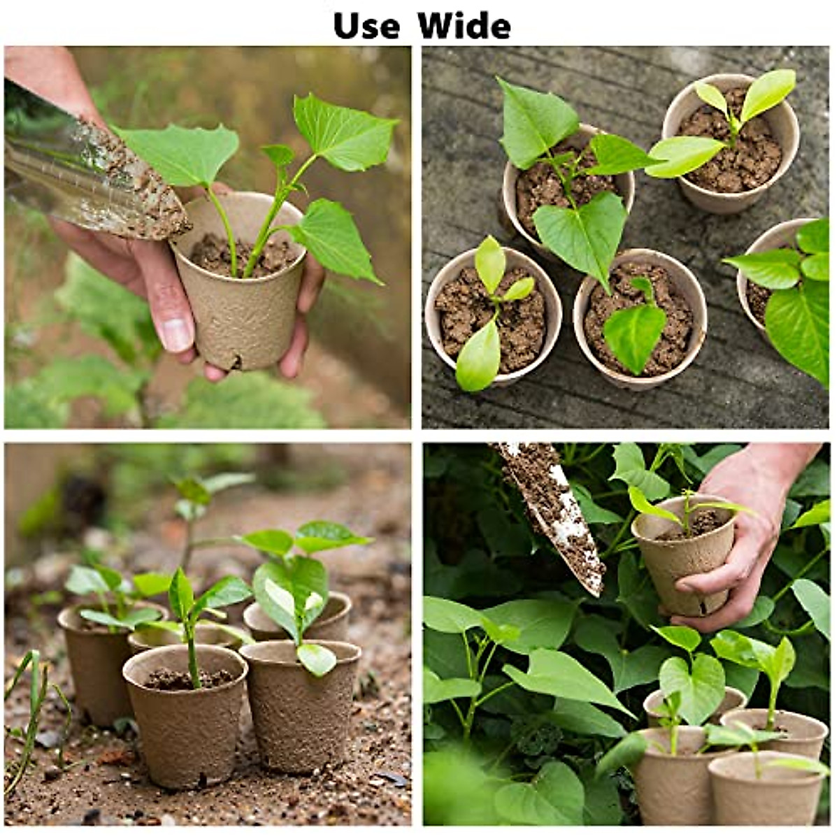 Baxrou 120 Packs 3.15 Inch Peat Pots Plant Starters for Seedling, Biodegradable Herb Seed Starter Pots Kits, Seedling Pots, Garden Germination Nursery Pot wit 30 Plant Labels, 2 Transplant Tools.