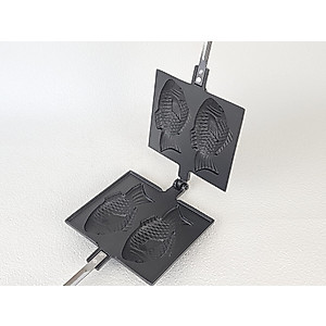 Iwachu Cast Iron Taiyaki (fish shaped cake) Pan Mini, Made in Japan