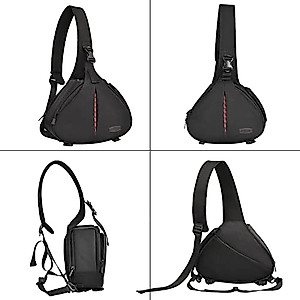CADeN Camera Bag Sling Shoulder Bag Camera Case Waterproof with Rain Cover Tripod Holder, Compatible for DSLR/SLR Cameras (Canon Nikon Sony Pentax) and Accessories Shoulder Camera Bag