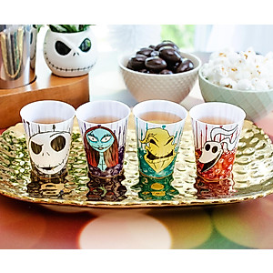 The Nightmare Before Christmas Disney Faces 2-Ounce Plastic Mini Cups | Set of 4
