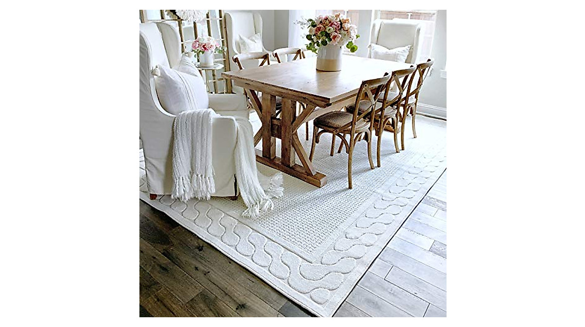 My Texas House Picket Fences Indoor/Outdoor Rug - Natural